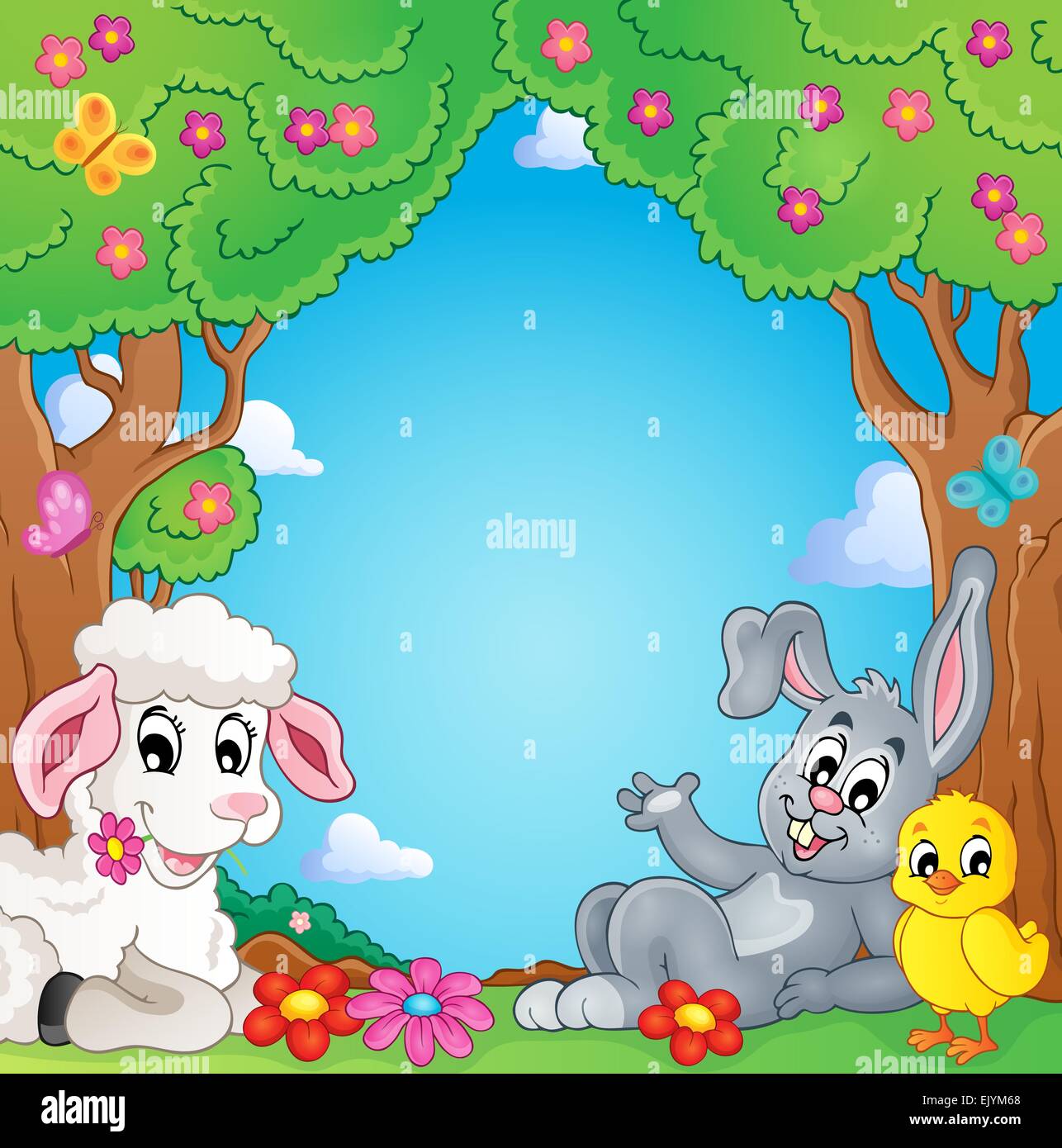 Spring animals theme image 3 - picture illustration Stock Photo - Alamy