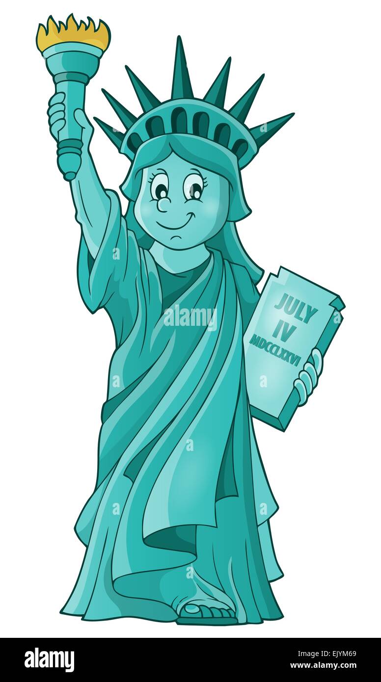 Statue of Liberty theme image 1 - picture illustration Stock Photo - Alamy