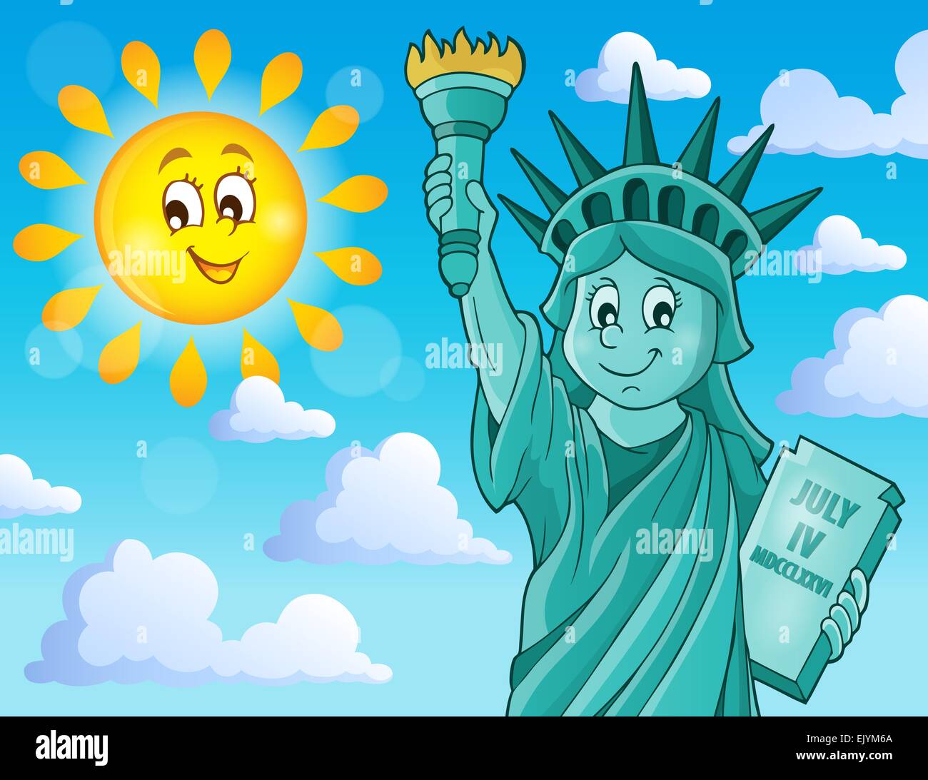 Statue of Liberty theme image 2 - picture illustration Stock Photo - Alamy