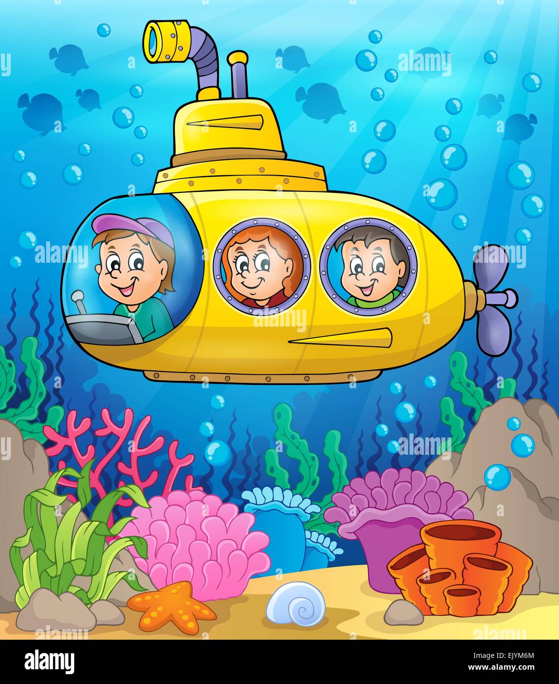 Submarine theme image 2 - picture illustration Stock Photo - Alamy