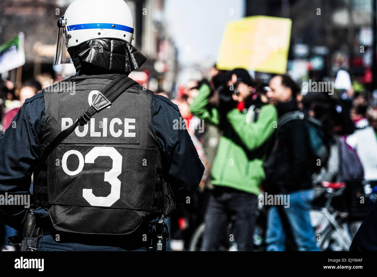 MONTREAL, CANADA, APRIL 02 2015. Riot in the Montreal Streets to ...
