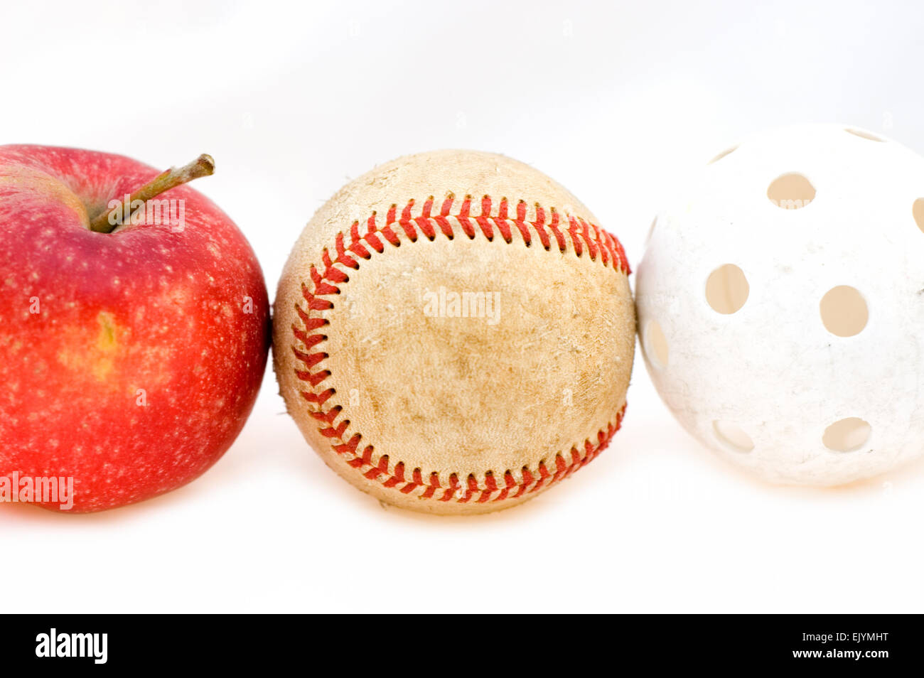 Balls and apple Stock Photo - Alamy