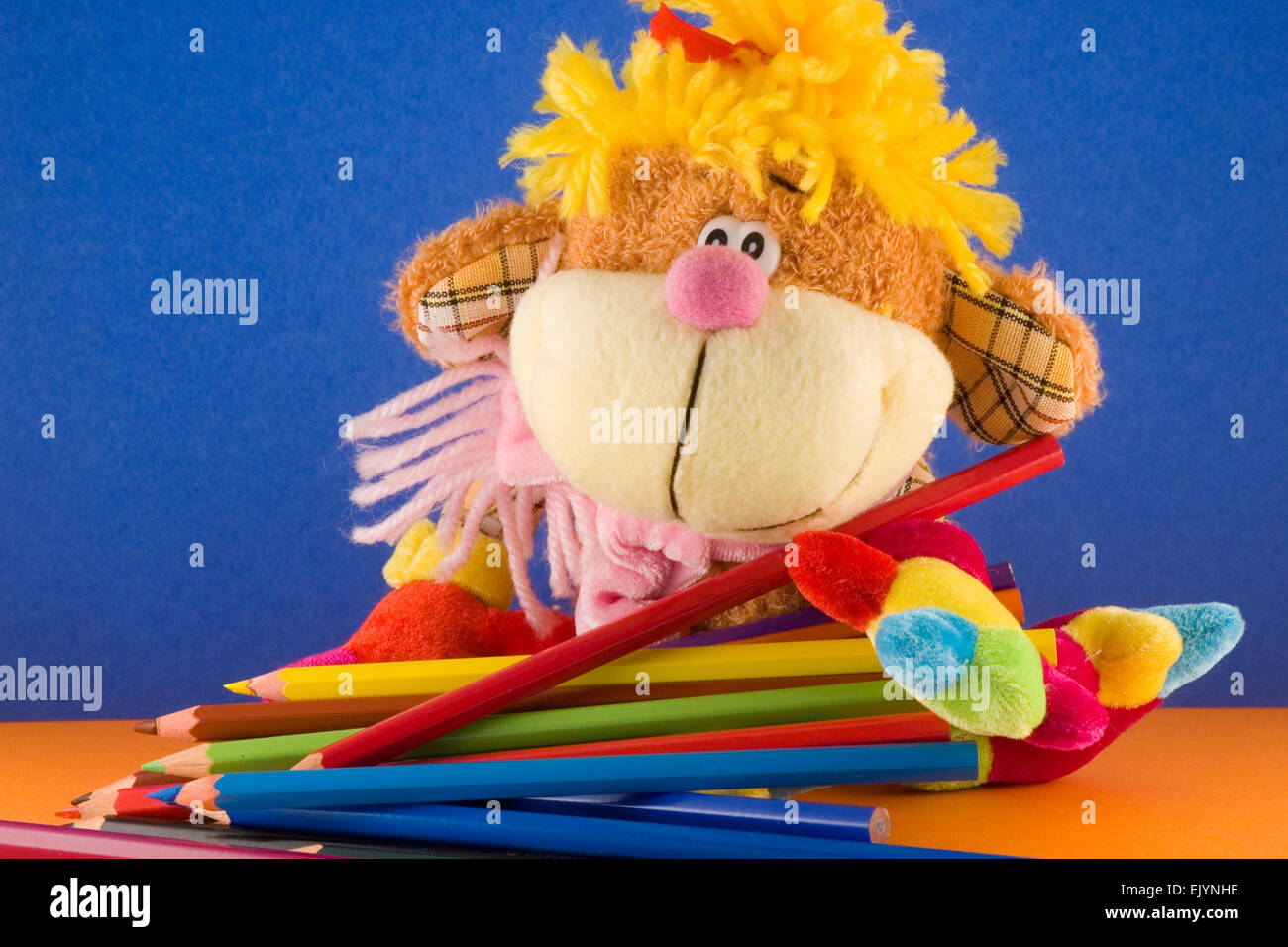Toy with pencils Stock Photo - Alamy
