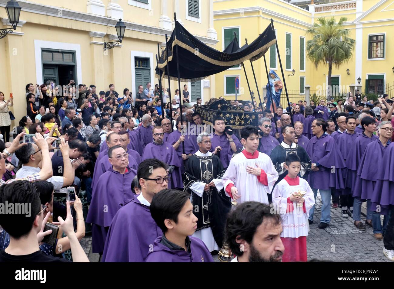 Good Friday Procession in Macau, with the Body of Christ and Our Lady ...