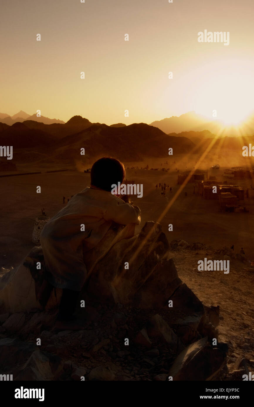 Man on a sunset Stock Photo - Alamy