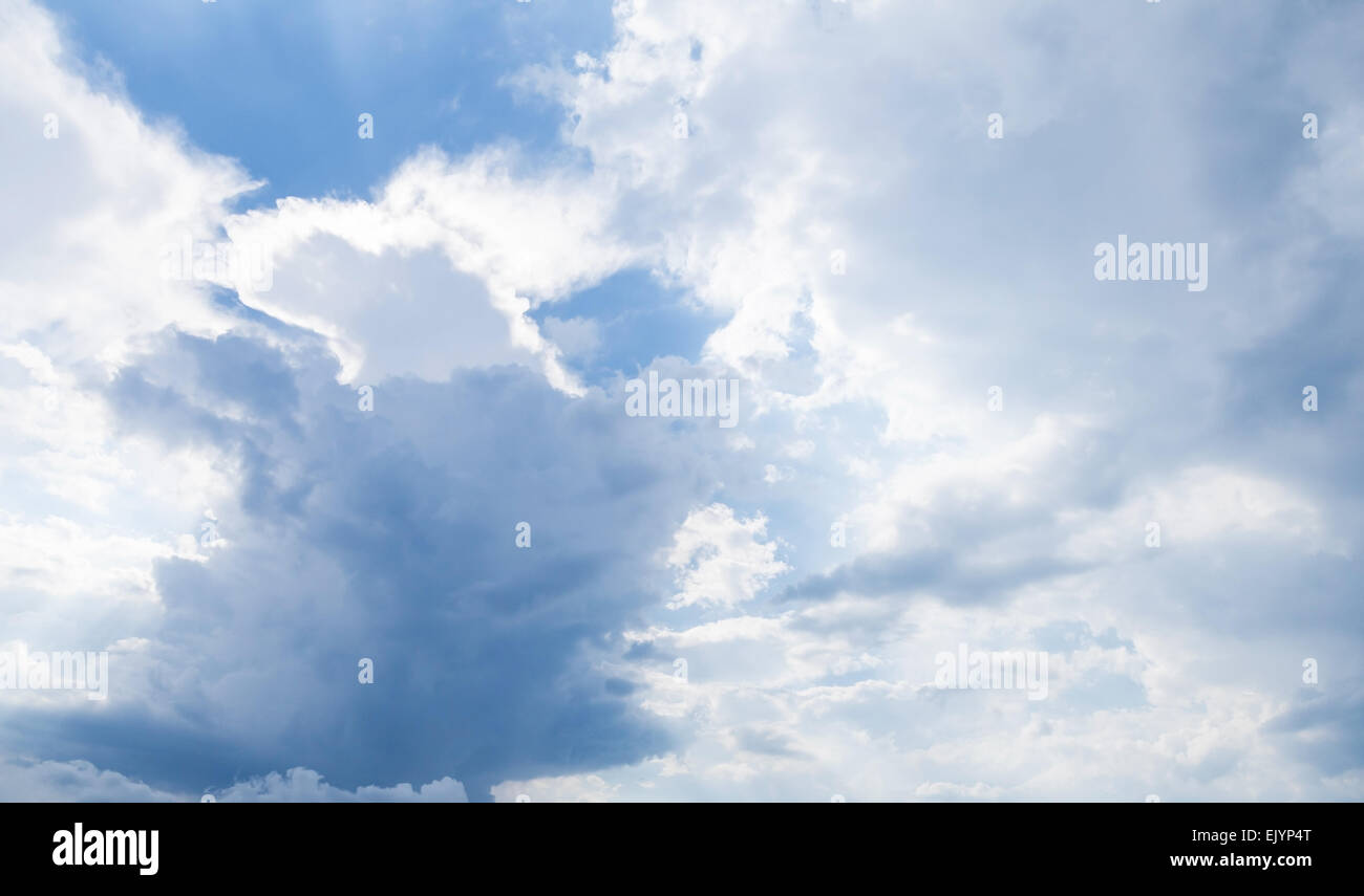 Natural blue cloudy sky, daytime, background photo texture Stock Photo ...