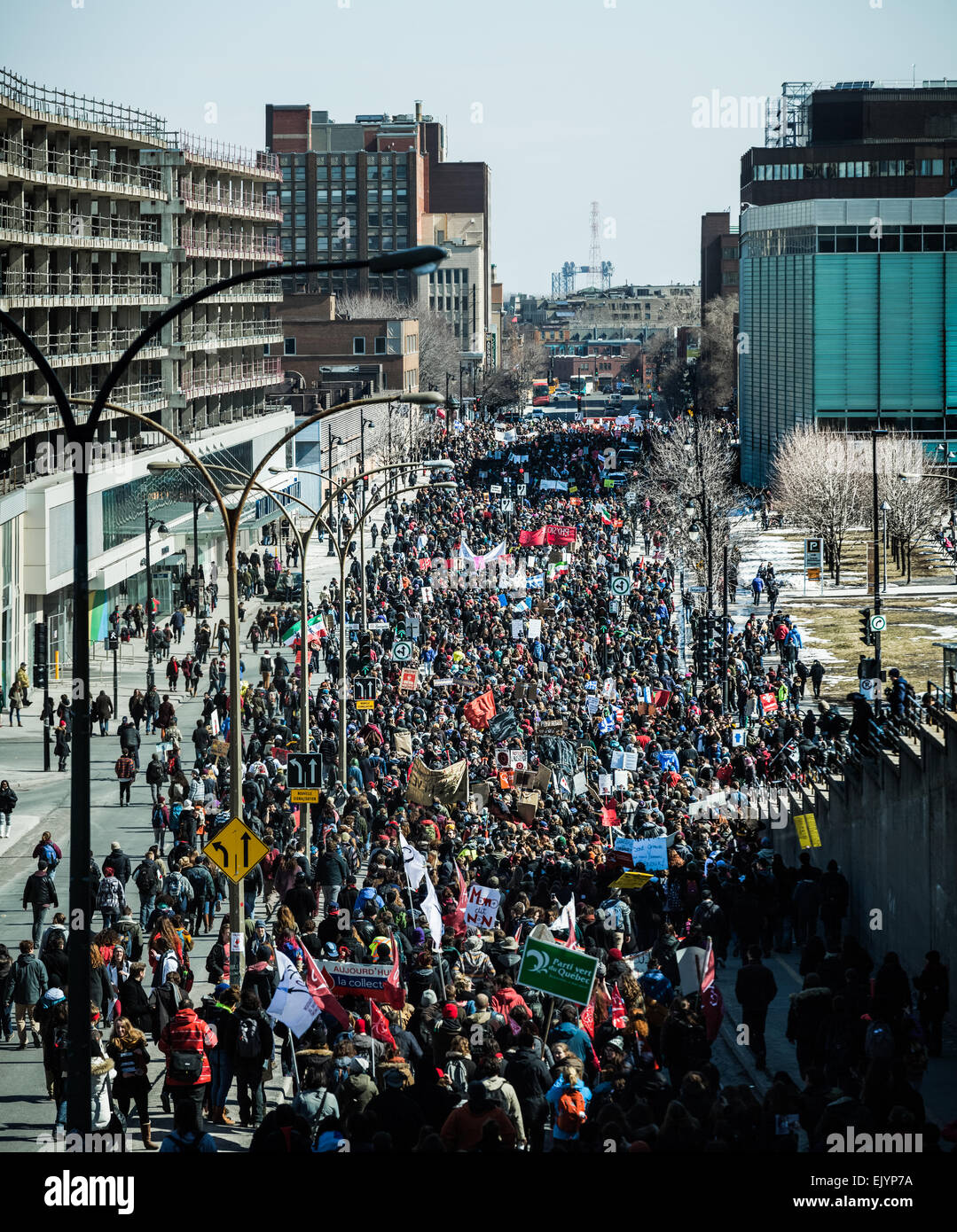 MONTREAL, CANADA, APRIL 02 2015. Riot in the Montreal Streets to ...