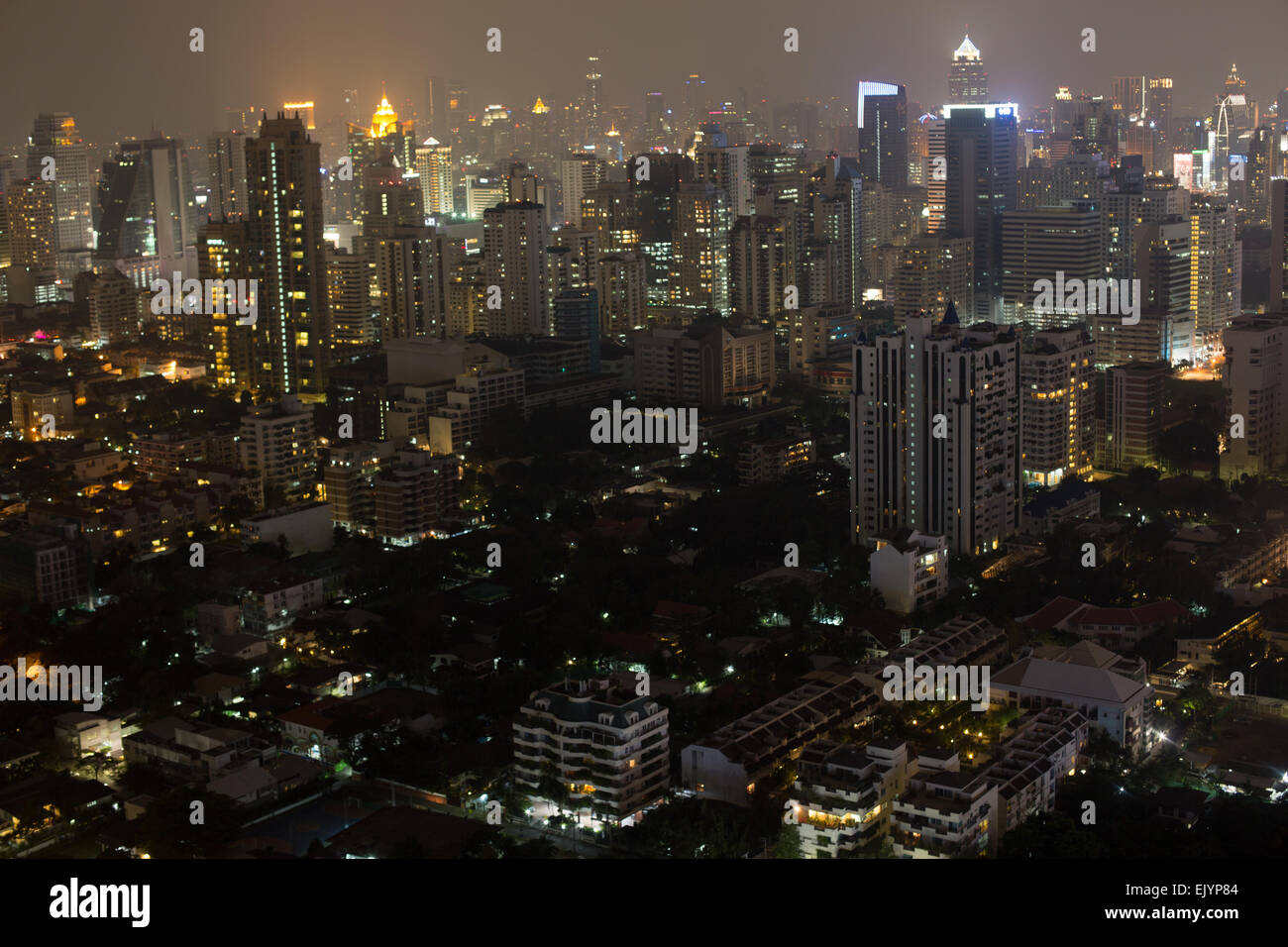 Night city top view bangkok hi-res stock photography and images - Alamy