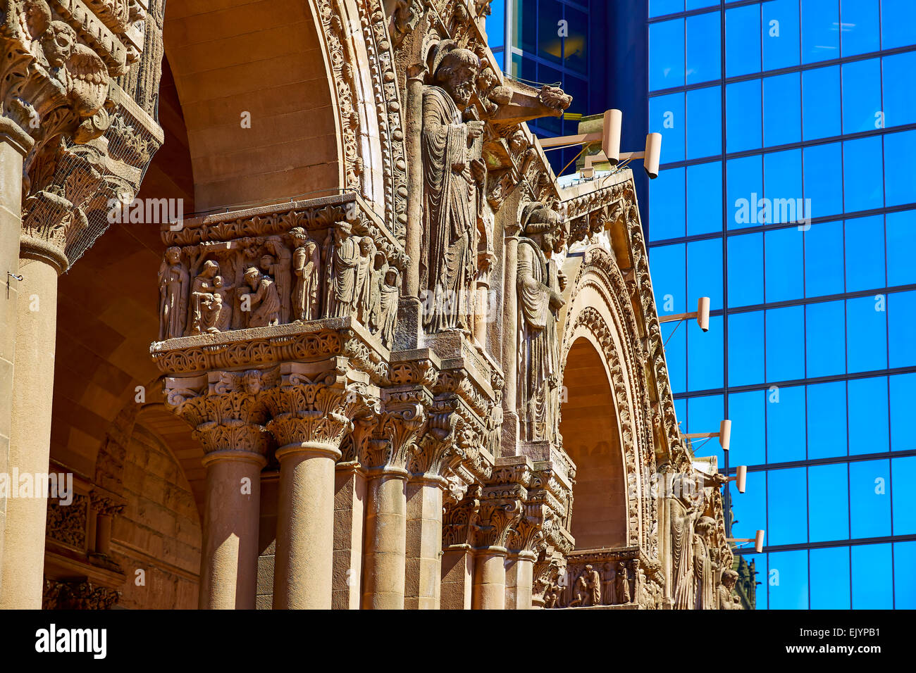 Boston Trinity Church at Copley Square in Massachusetts USA Stock Photo ...