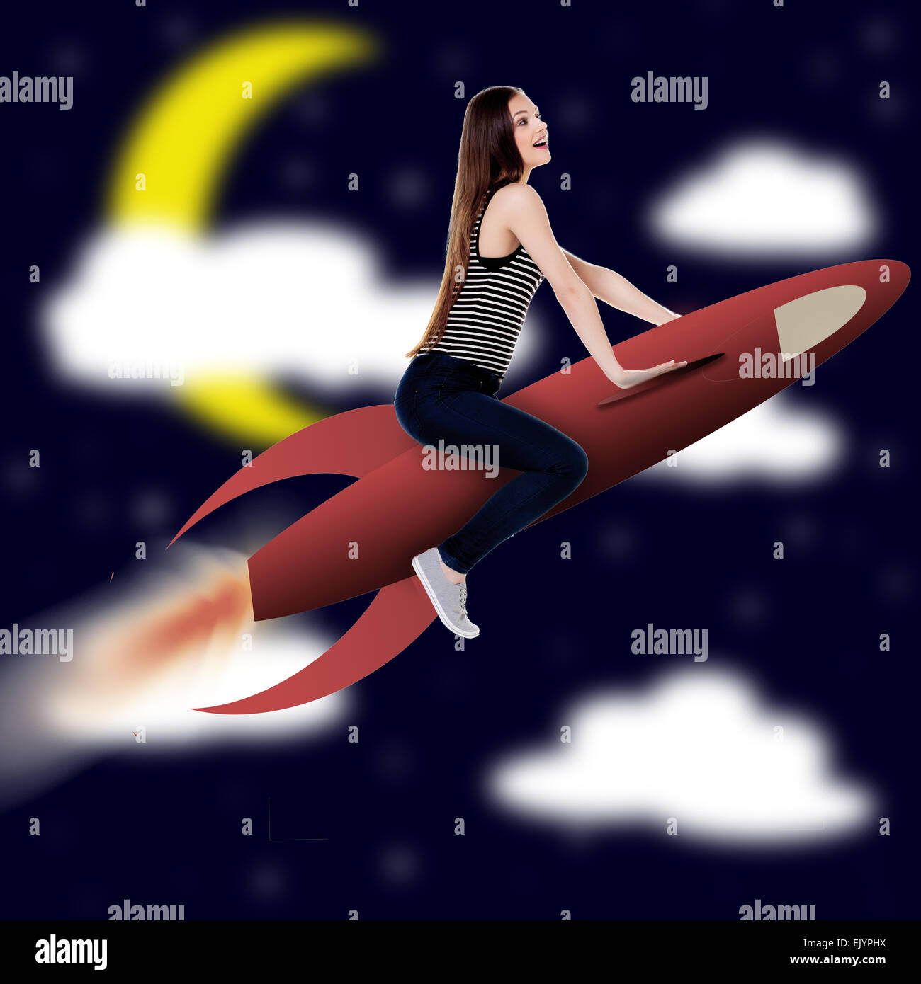 Work escape woman hi-res stock photography and images - Alamy