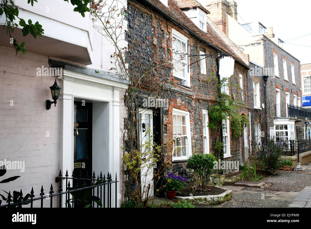 16th century cottages in broadstairs town east kent uk april 2015 Stock ...