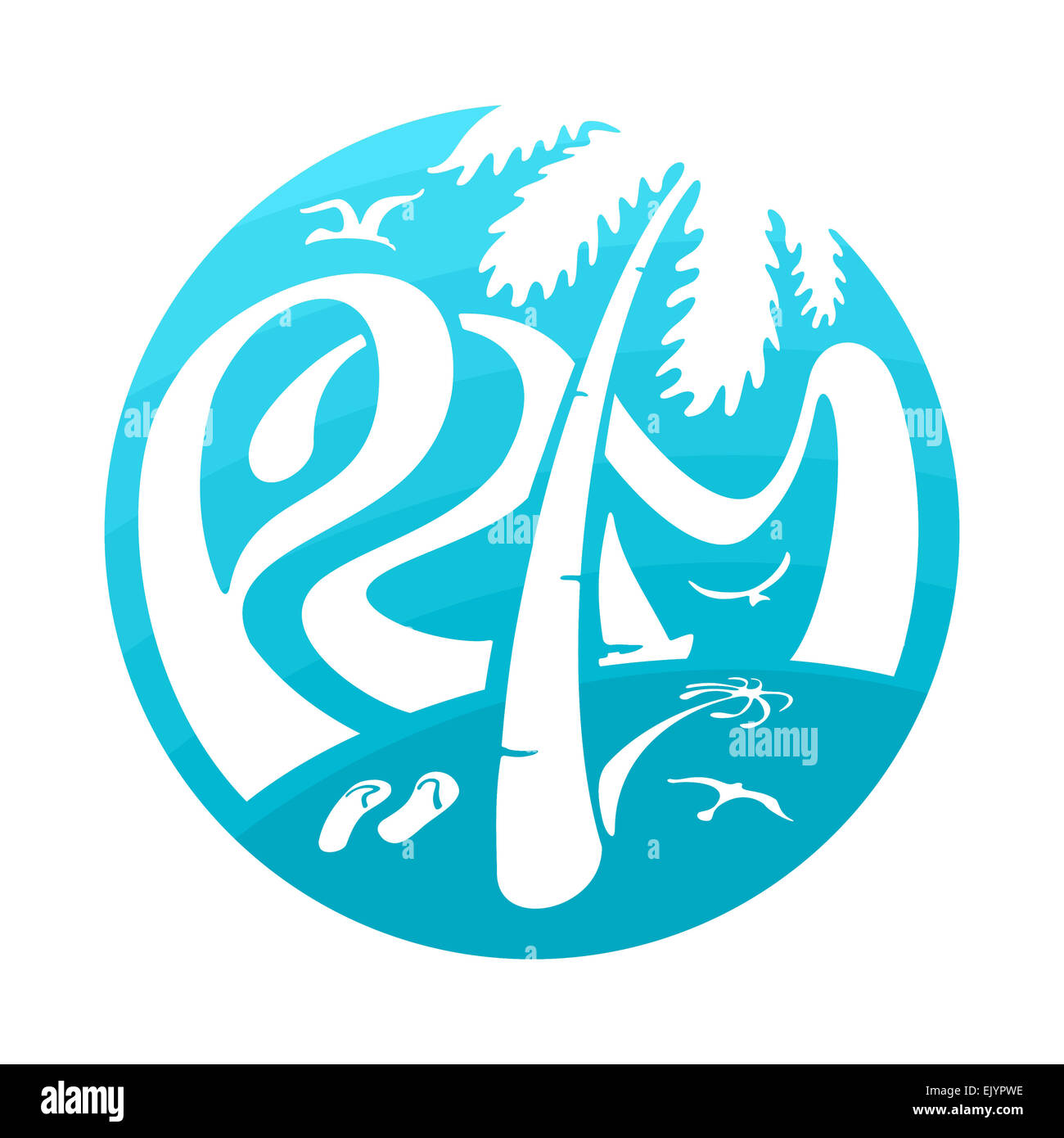 Symbol Lettering Palm Stock Photo - Alamy