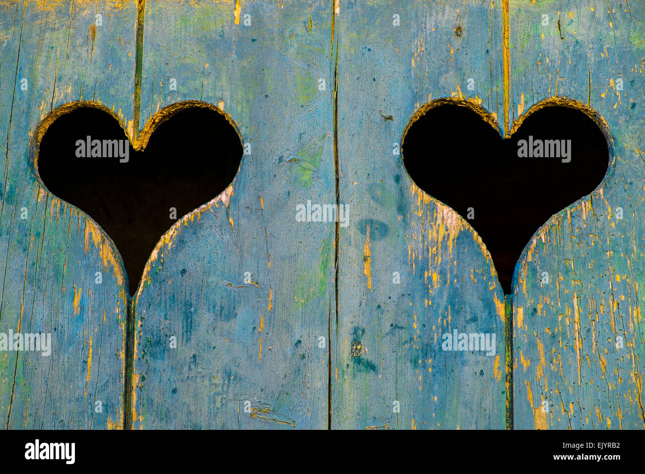 heart shape door opening Stock Photo - Alamy