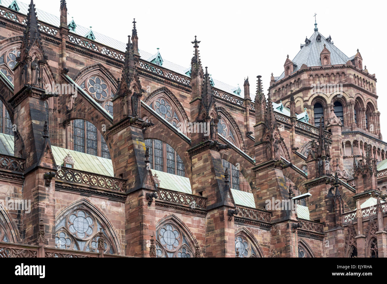 Exterior of Notre Dame of Strasbourg cathedral, France Stock Photo - Alamy