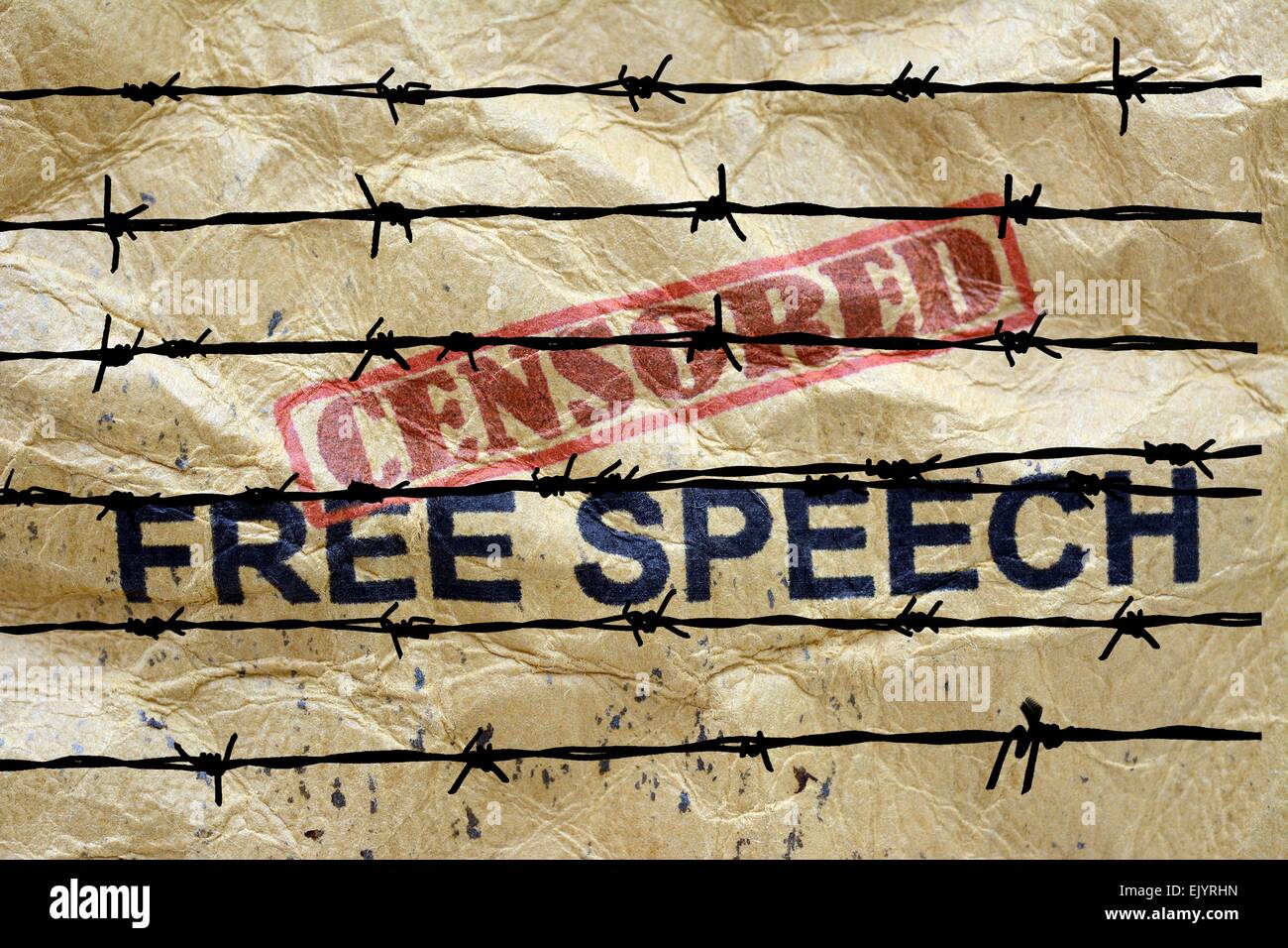 Censored free speech Stock Photo - Alamy