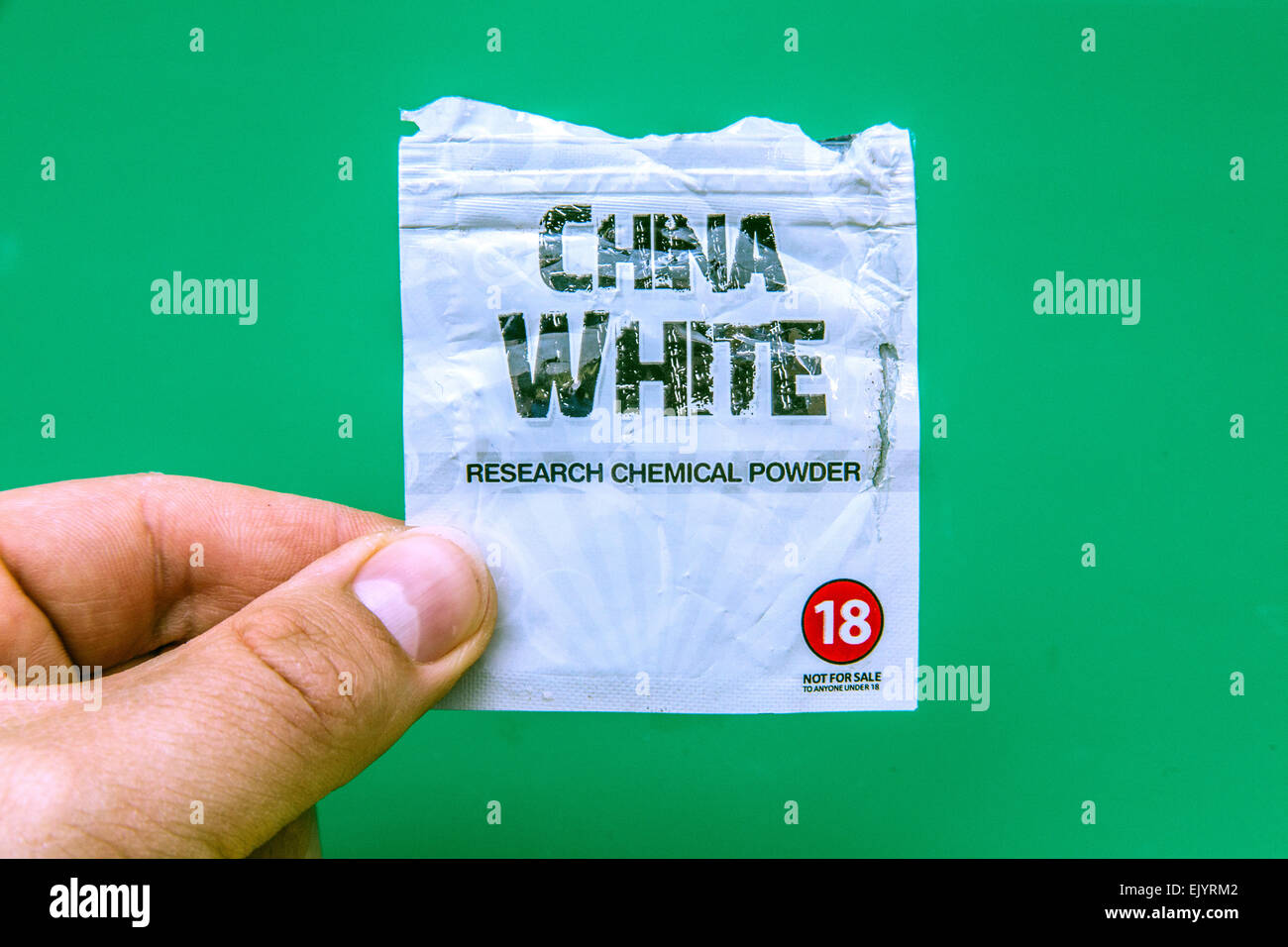 Packet of China White a legal high branded as a research chemical ...