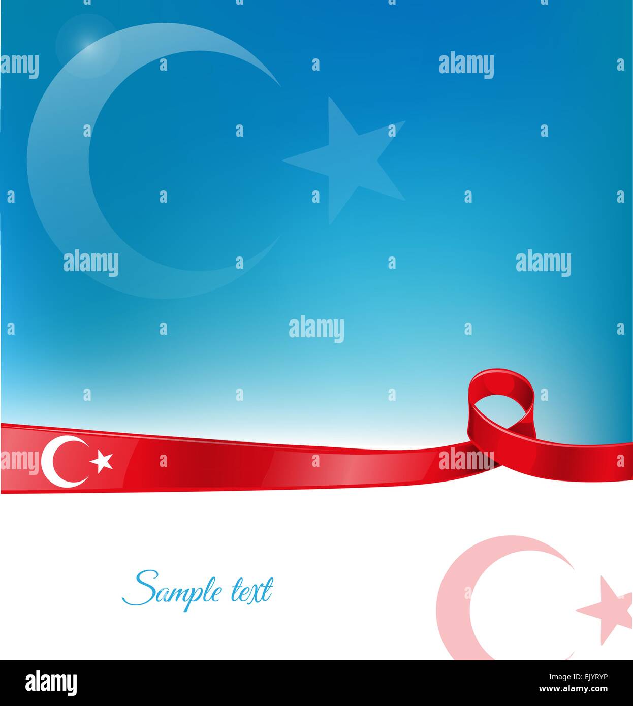 Turkish flag on background Stock Vector Images - Alamy