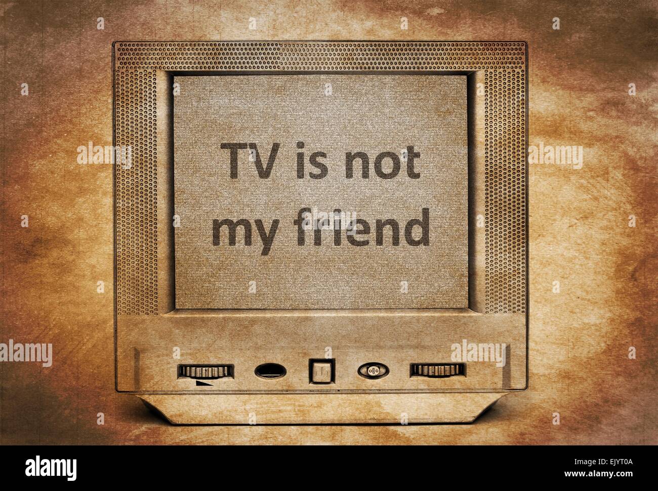 TV is not my friend Stock Photo - Alamy