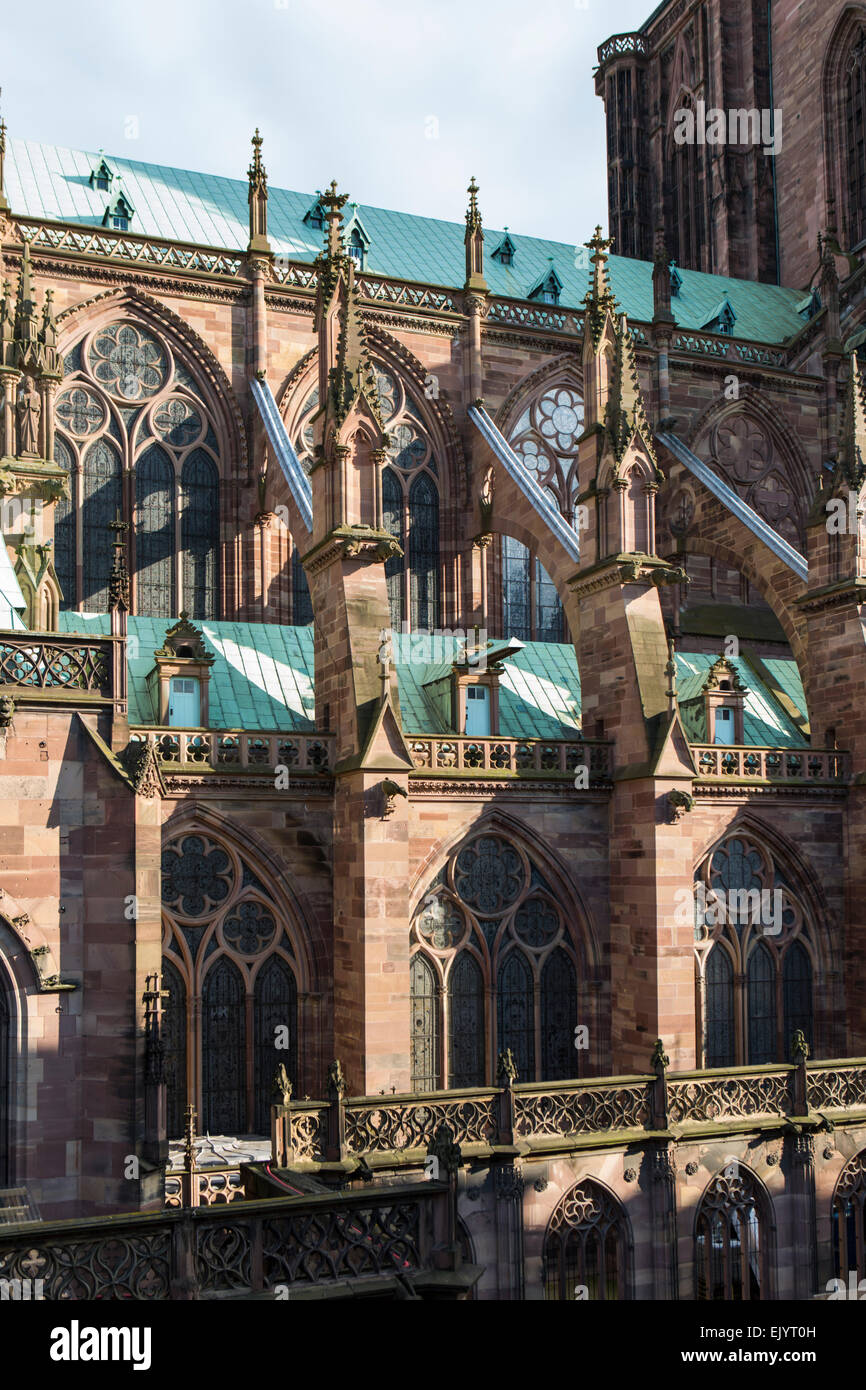 Exterior of Notre Dame of Strasbourg cathedral, France Stock Photo - Alamy