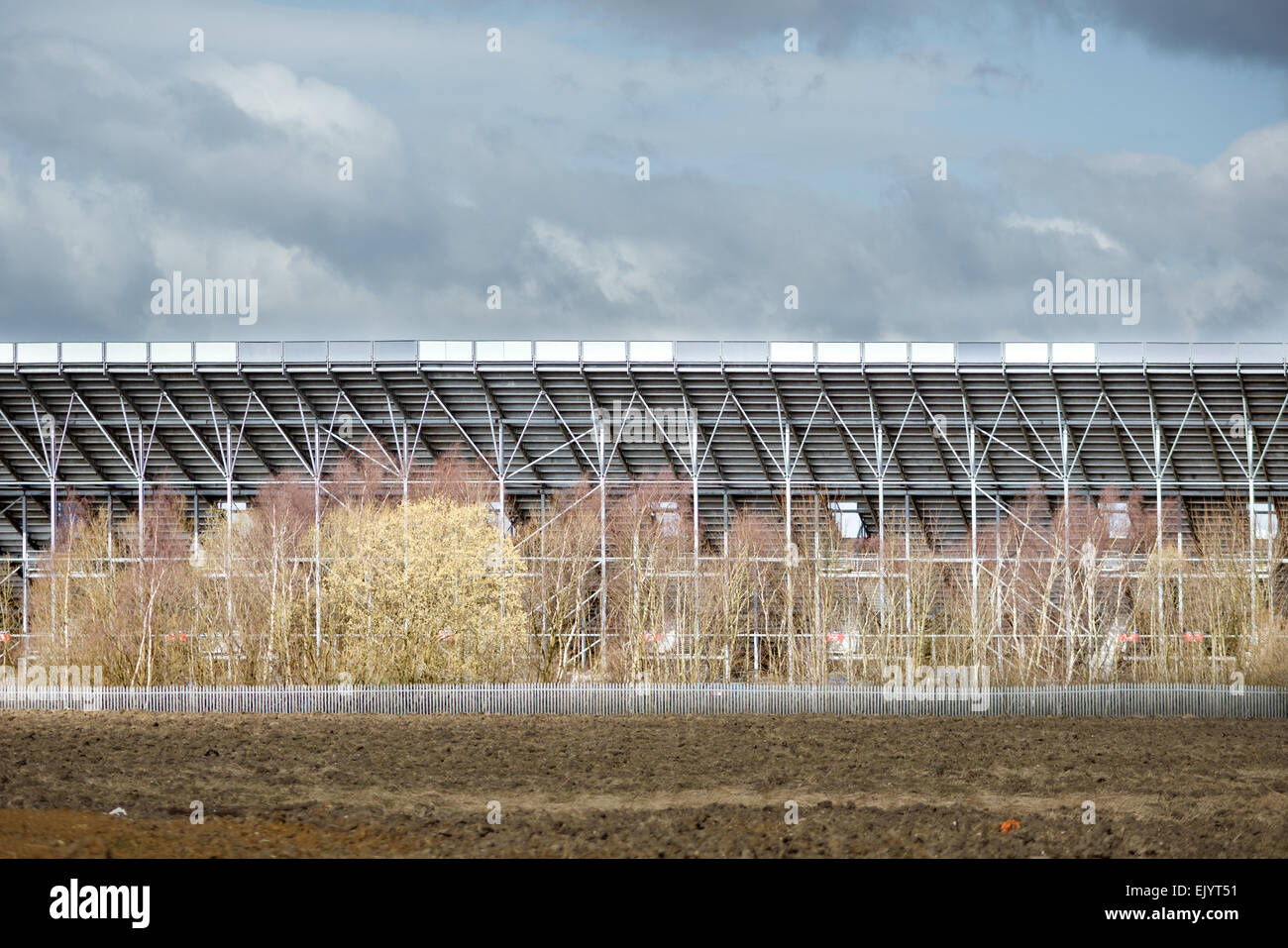 The back of a stand at the Rockingham Speedway, Corby, England Stock ...
