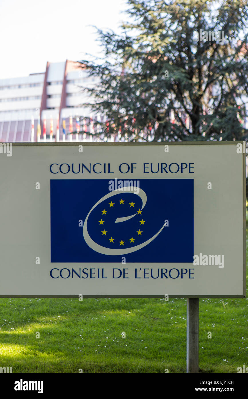 Exterior and grounds of the Council of Europe headquarters in ...