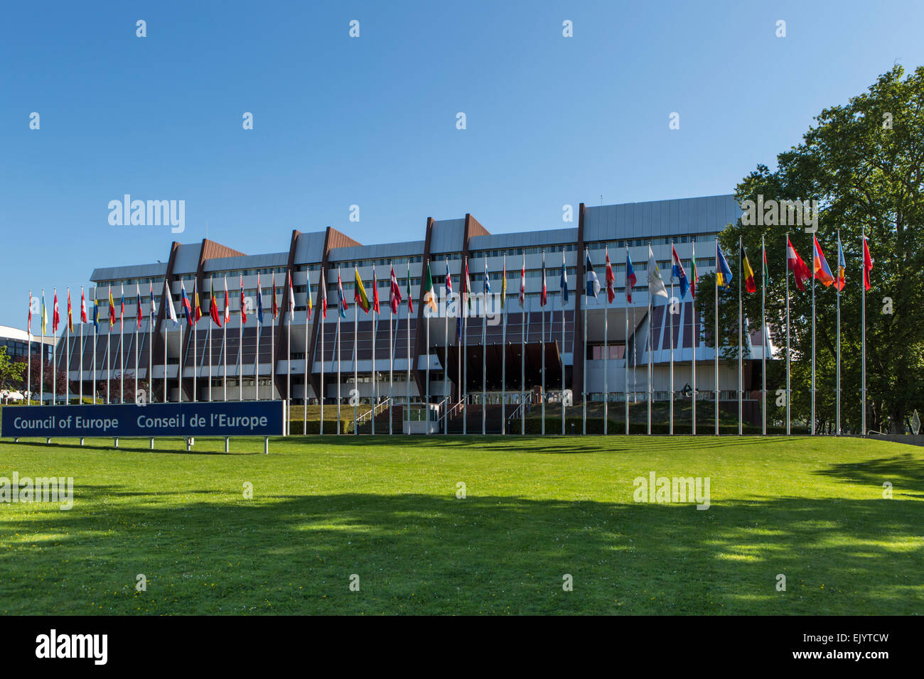 Exterior and grounds of the Council of Europe headquarters in ...