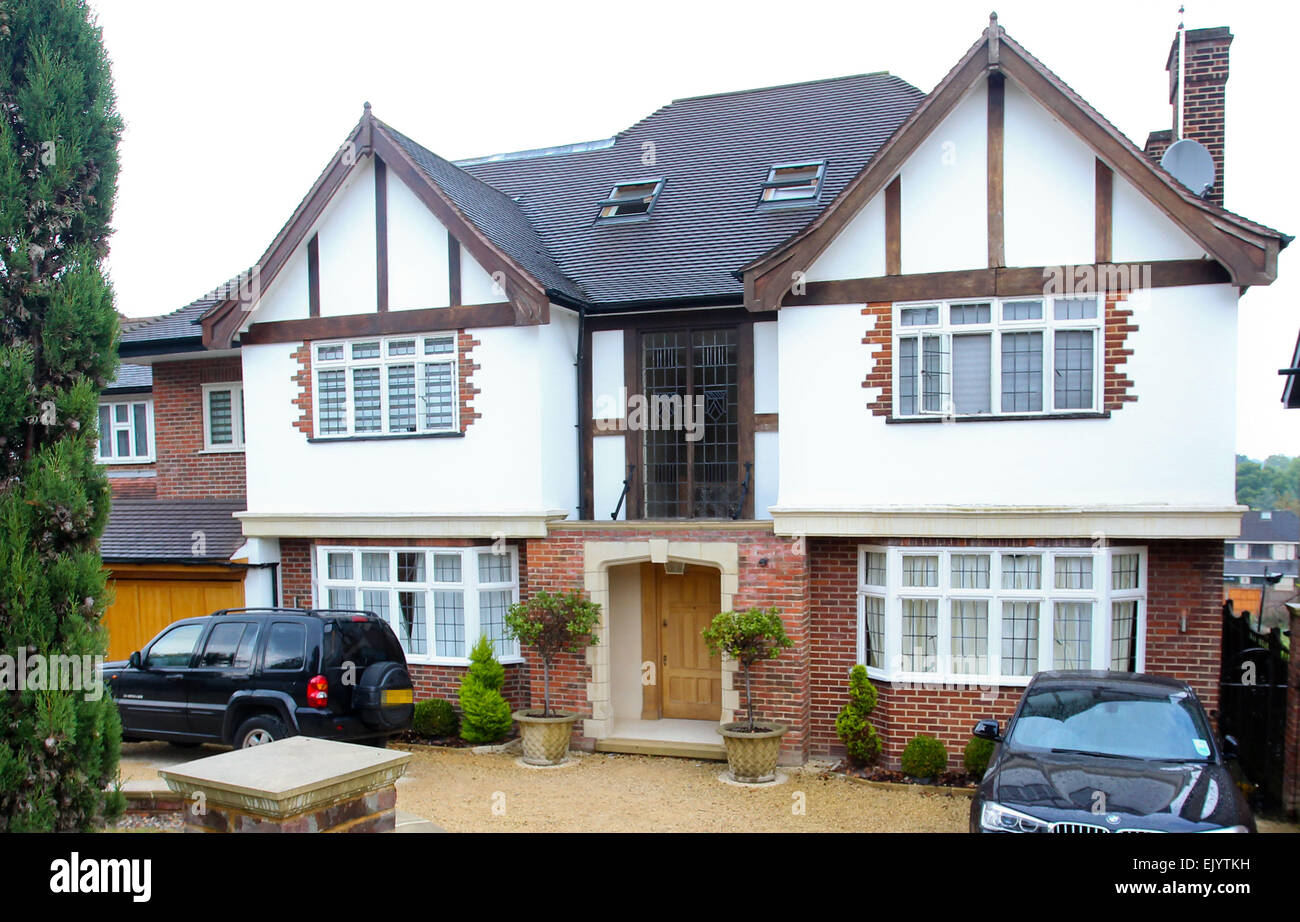 General views of the exterior of the 2014 X Factor house Featuring ...