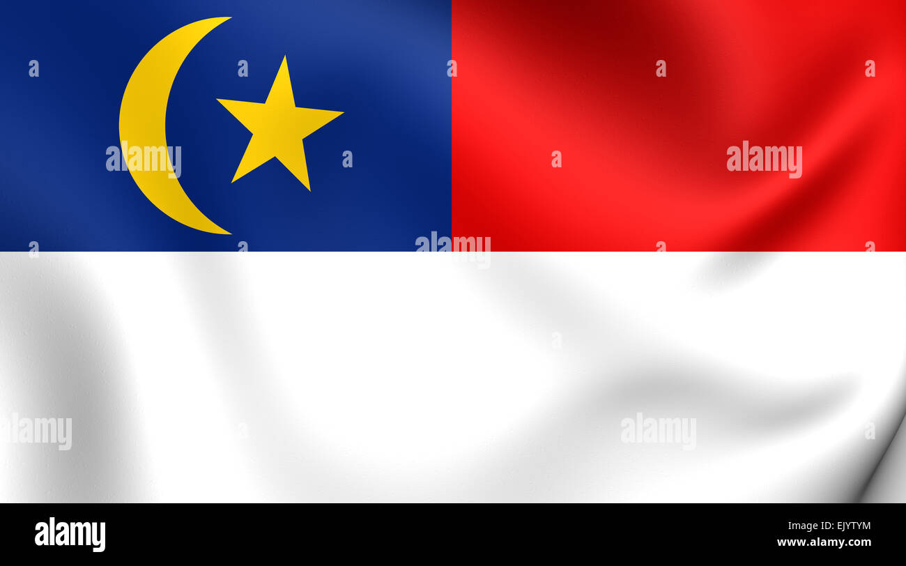 Flag of Malacca, Malaysia. Close Up Stock Photo - Alamy
