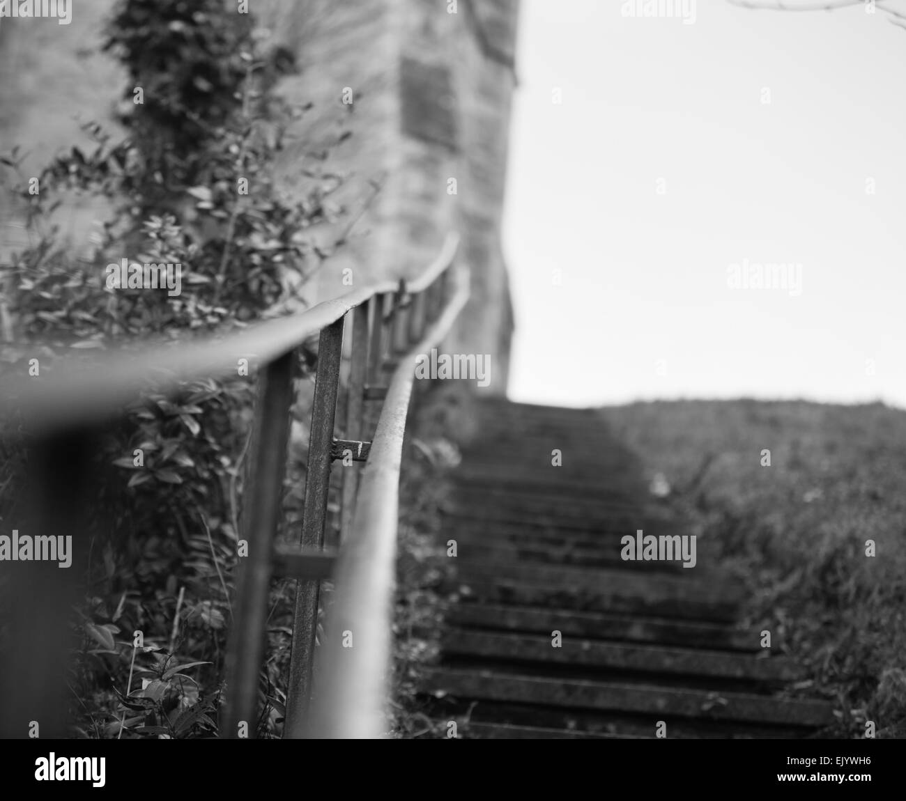 Railings path Black and White Stock Photos & Images - Alamy
