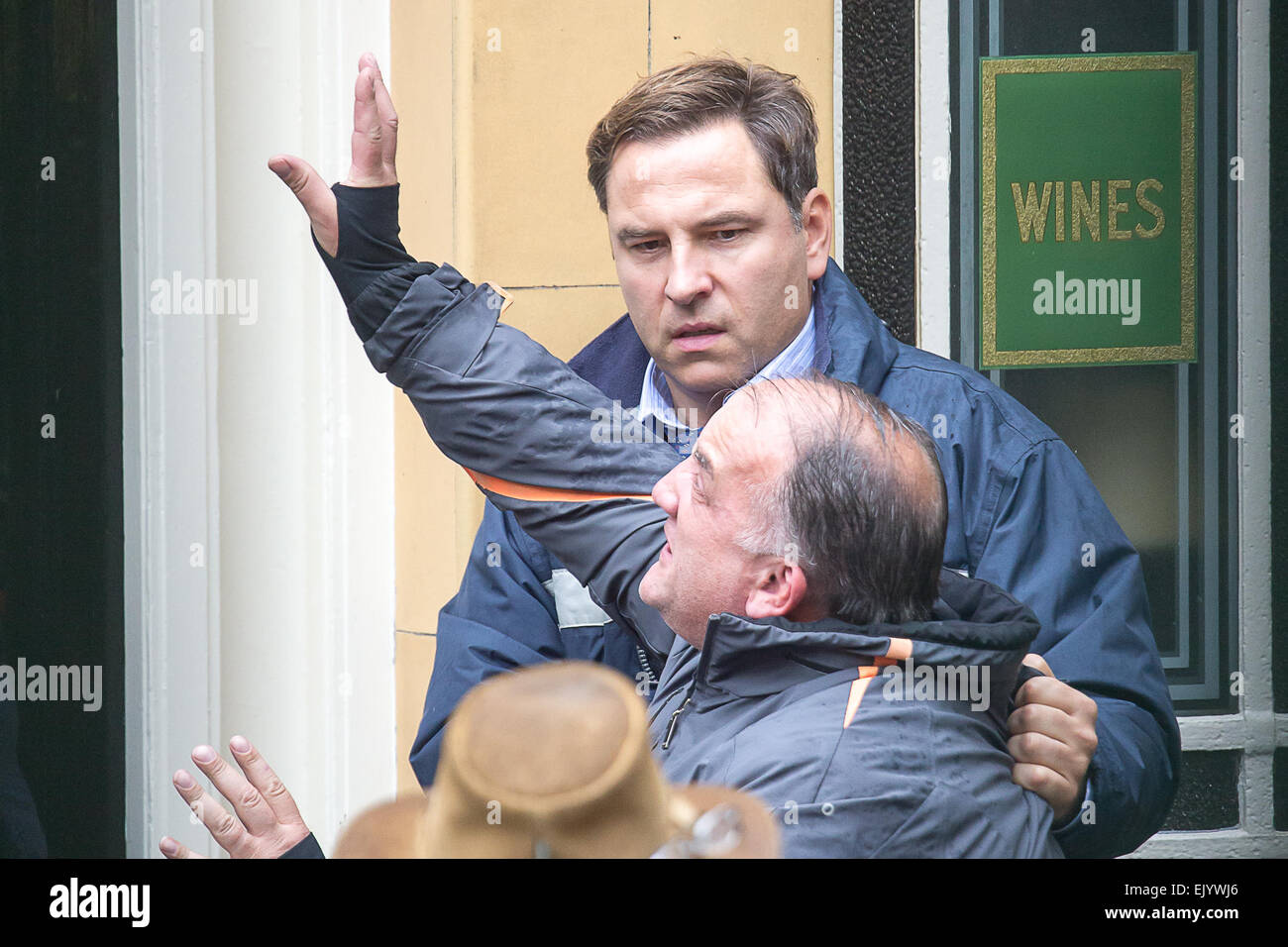 David Walliams and Jessica Raine spotted filming Partners in Crime ...