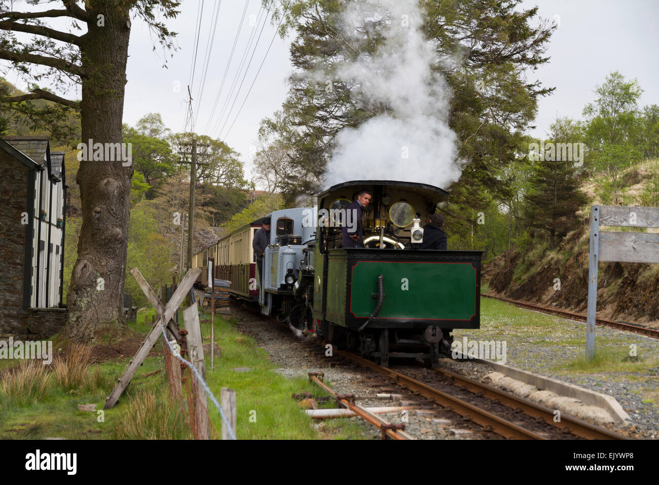 A Ffestiniog and Highland Railway steam train on the route between ...