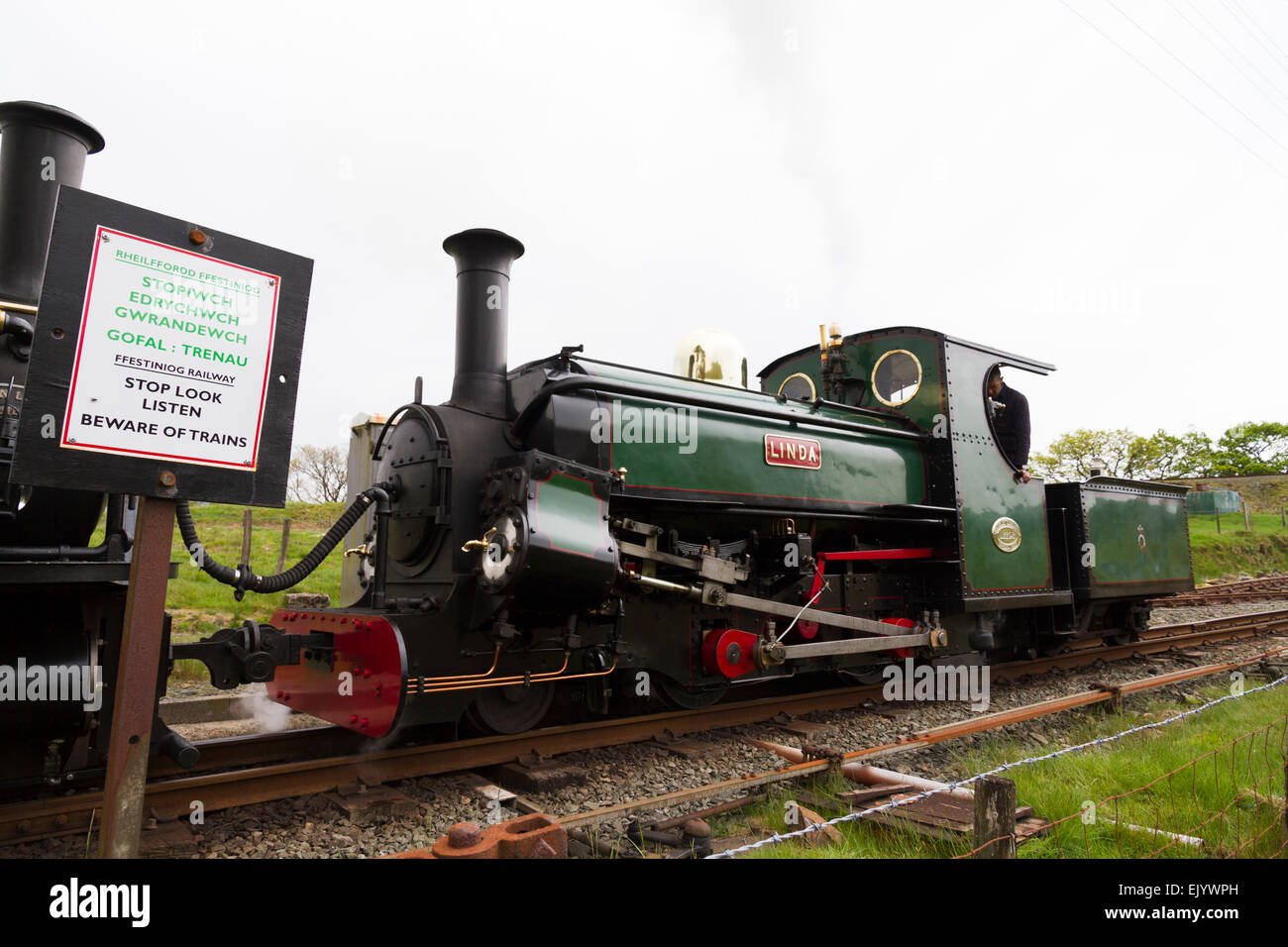 A Ffestiniog and Highland Railway steam train on the route between ...