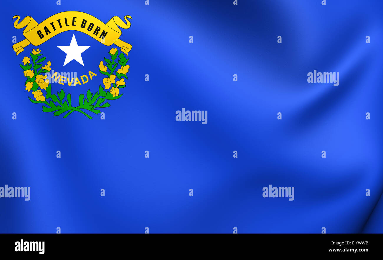 Flag of Nevada, USA. Close Up Stock Photo - Alamy