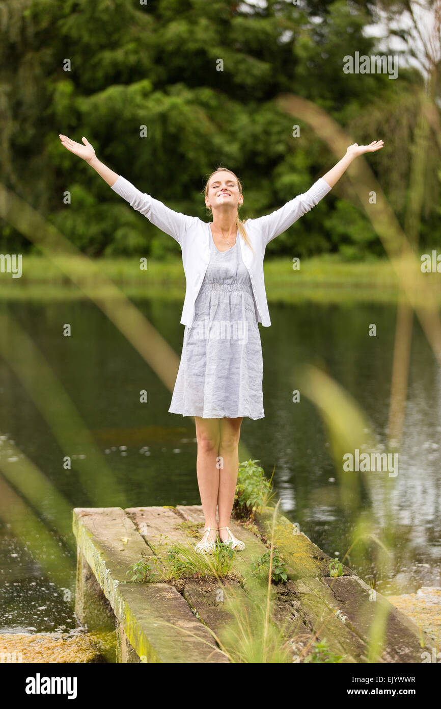 Posing outstretched arms hi-res stock photography and images - Alamy