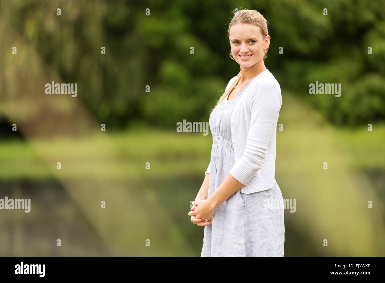 Portrait peaceful woman hi-res stock photography and images - Alamy