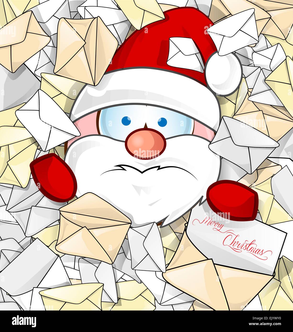 fun santa claus on mail background Stock Vector Image & Art - Alamy