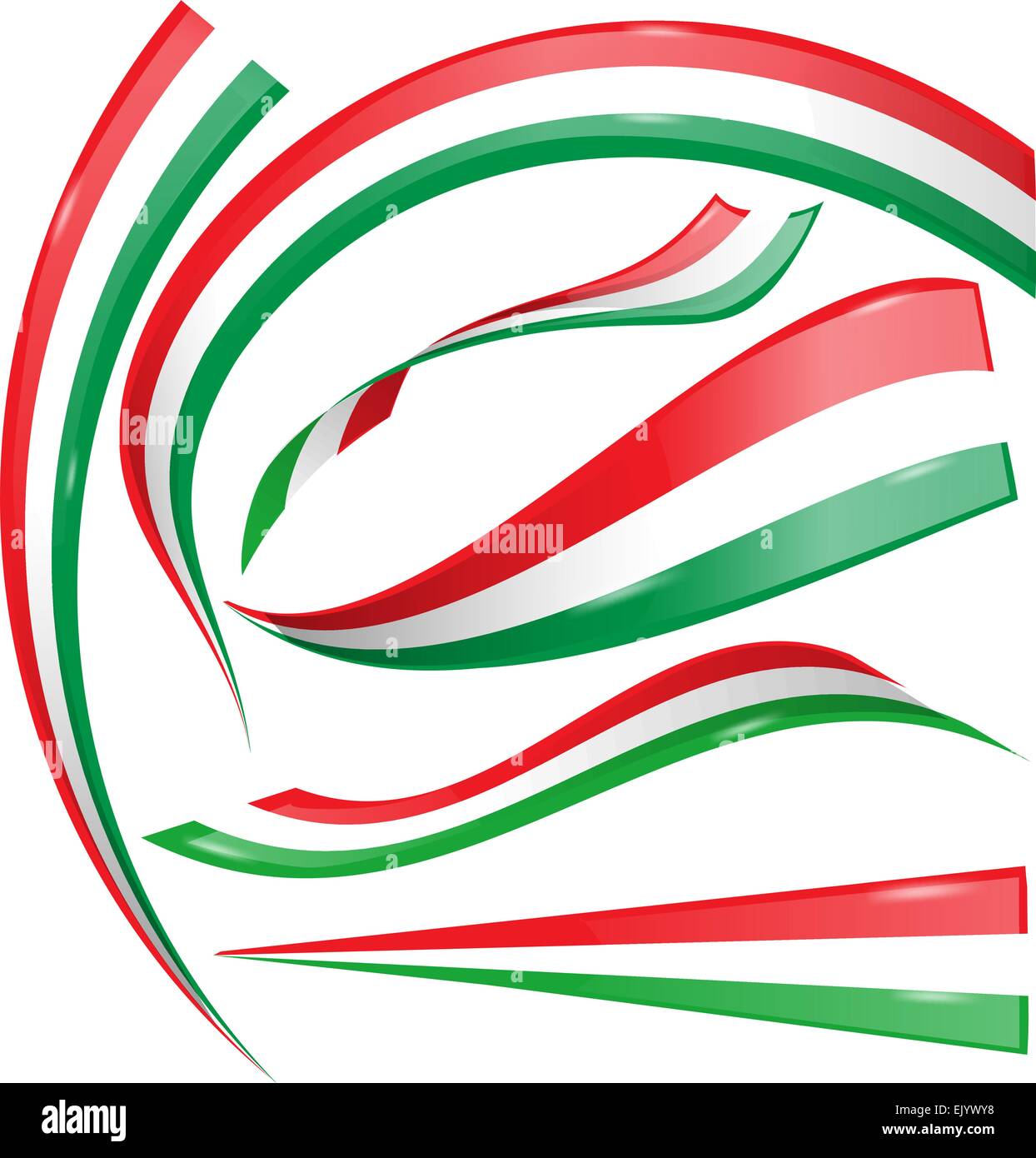 Italian and mexican flag set isolated on white background Stock Vector ...
