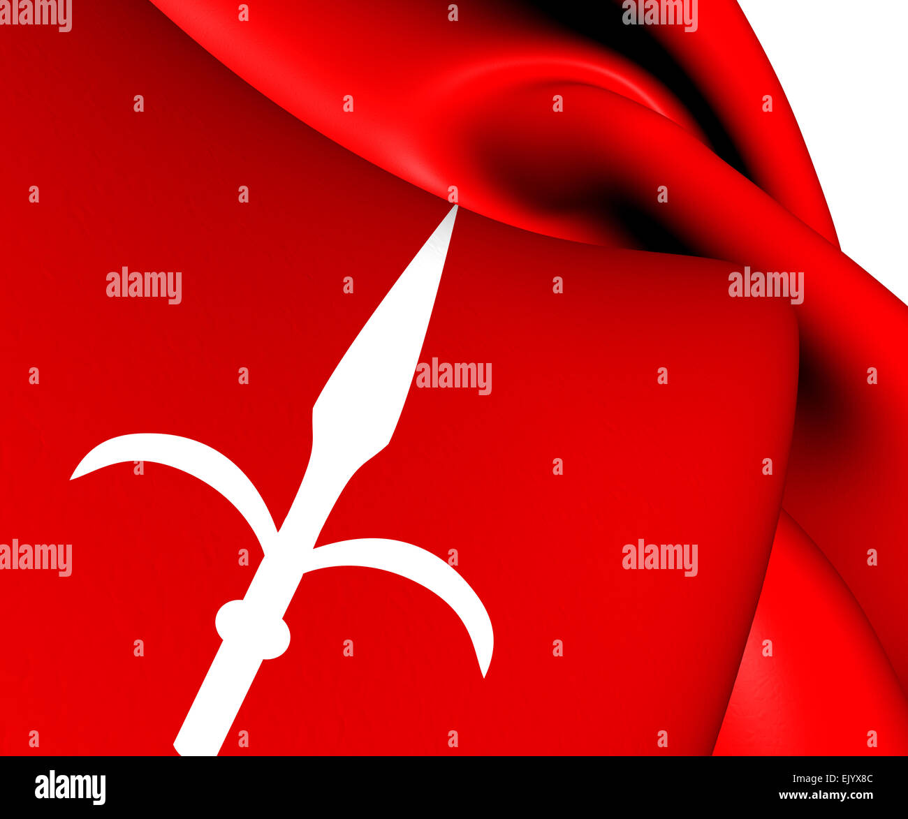 Flag of Trieste, Italy. Close Up Stock Photo - Alamy