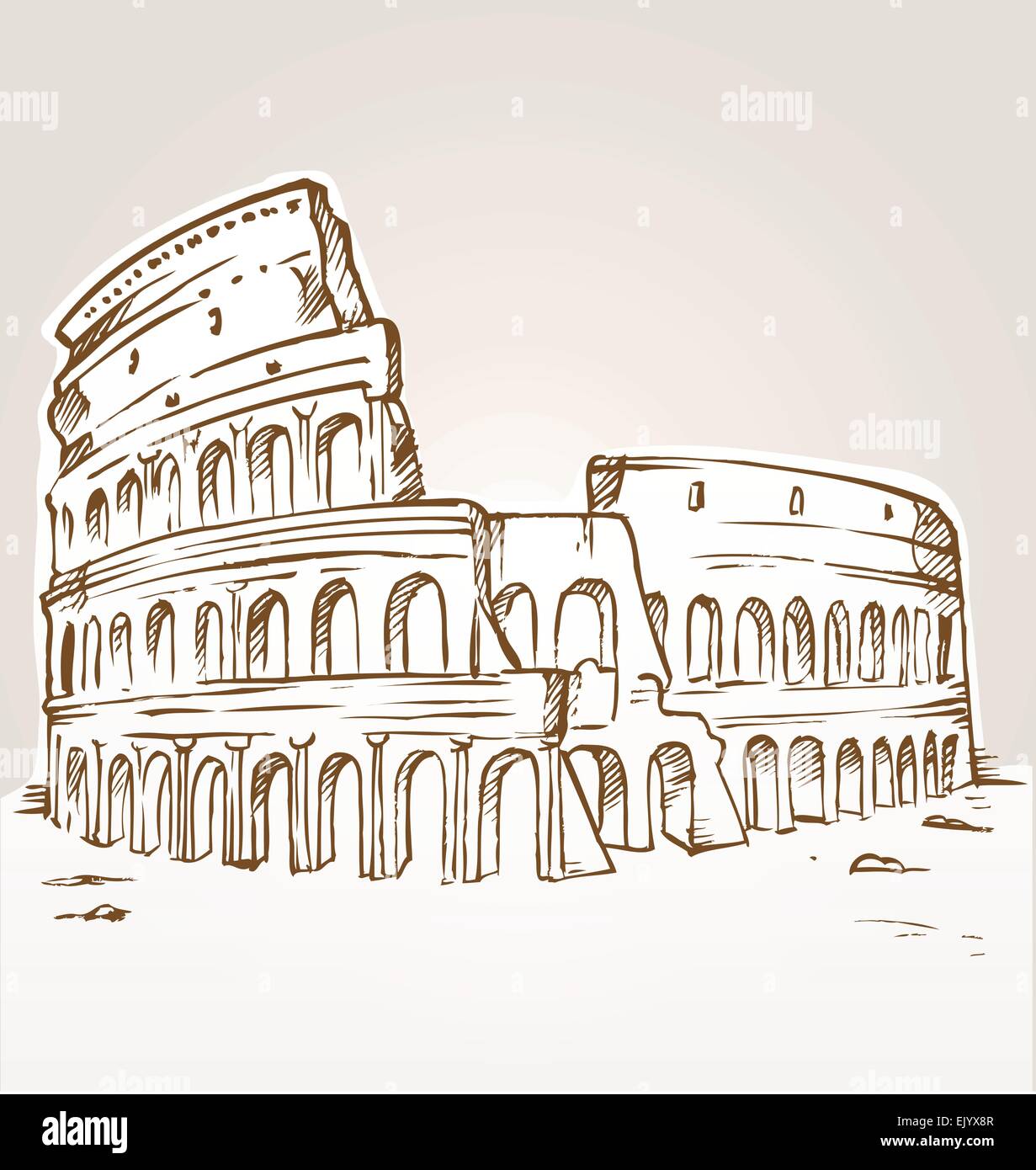 colosseum hand draw Stock Vector Image & Art - Alamy