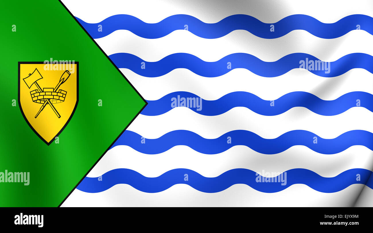 Flag of Vancouver, Canada. Close Up Stock Photo - Alamy