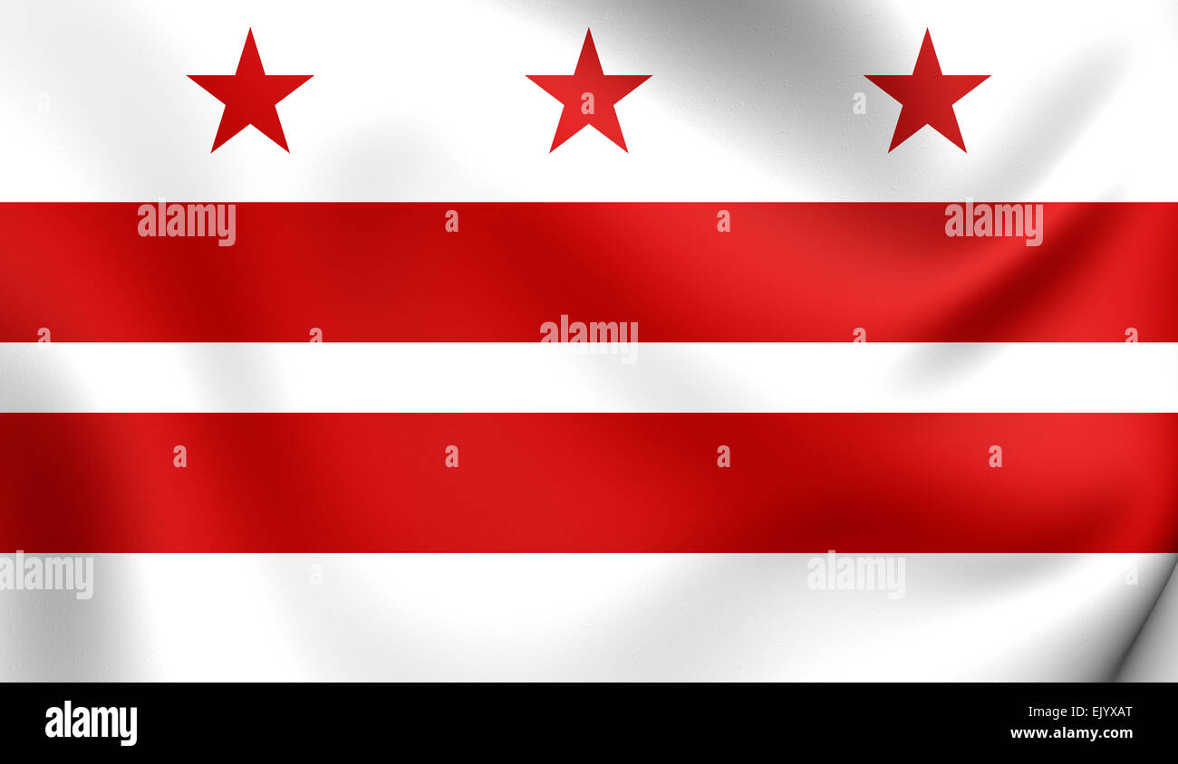 Flag of Washington, D.C., Close Up Stock Photo - Alamy
