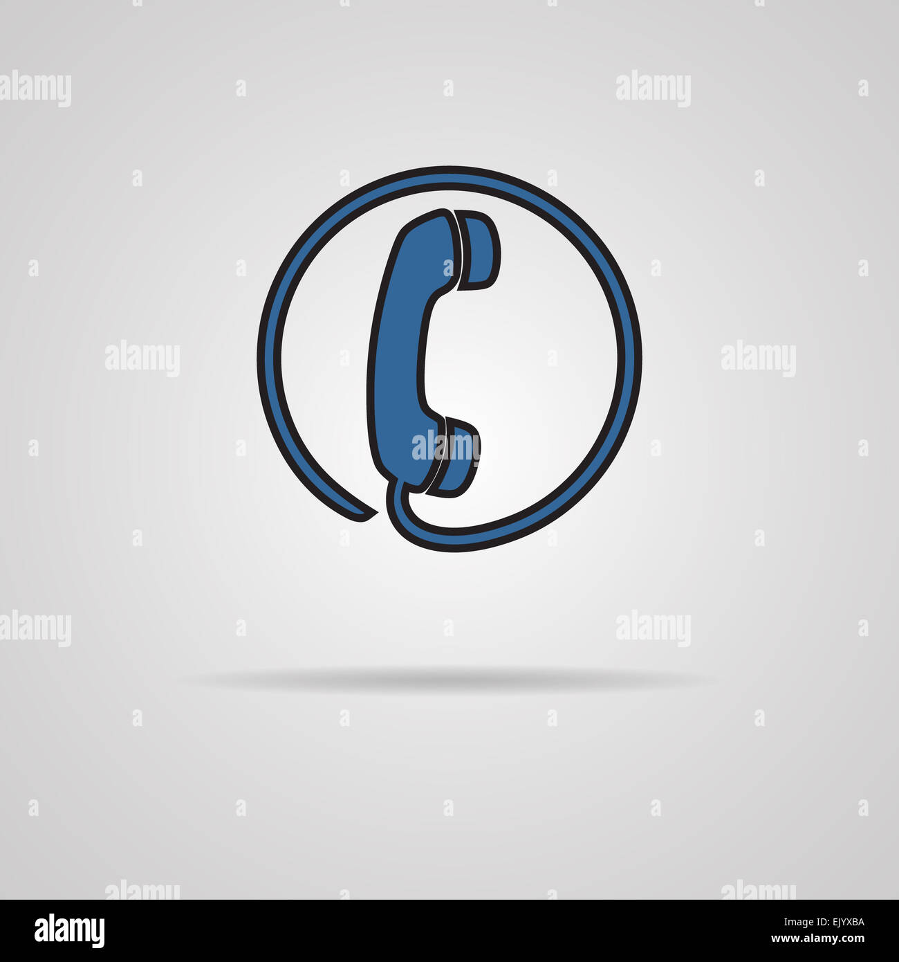 Black Telephone booth sign with shadow Stock Photo - Alamy