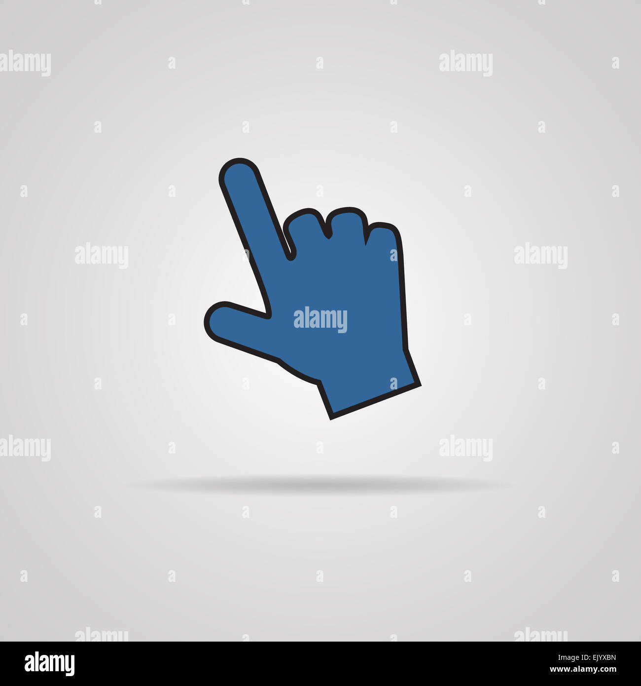 Hand cursors - arrow with shadow Stock Photo - Alamy