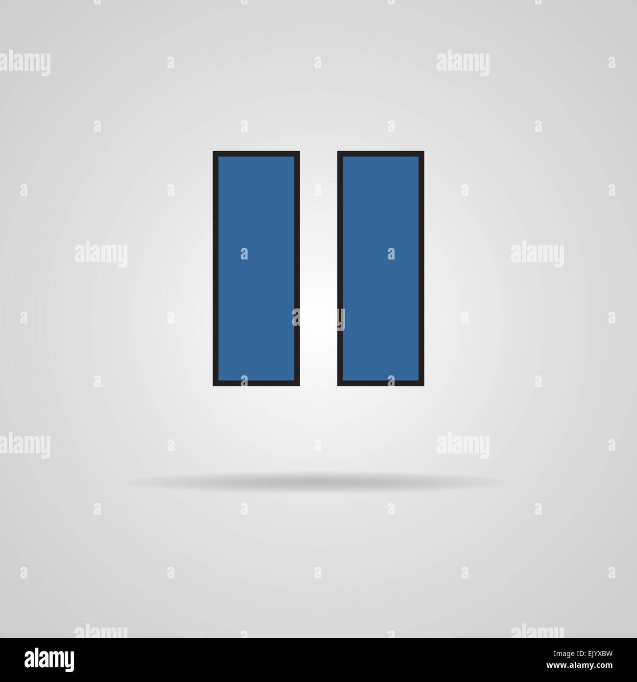 Black button blue pause sign hi-res stock photography and images - Alamy