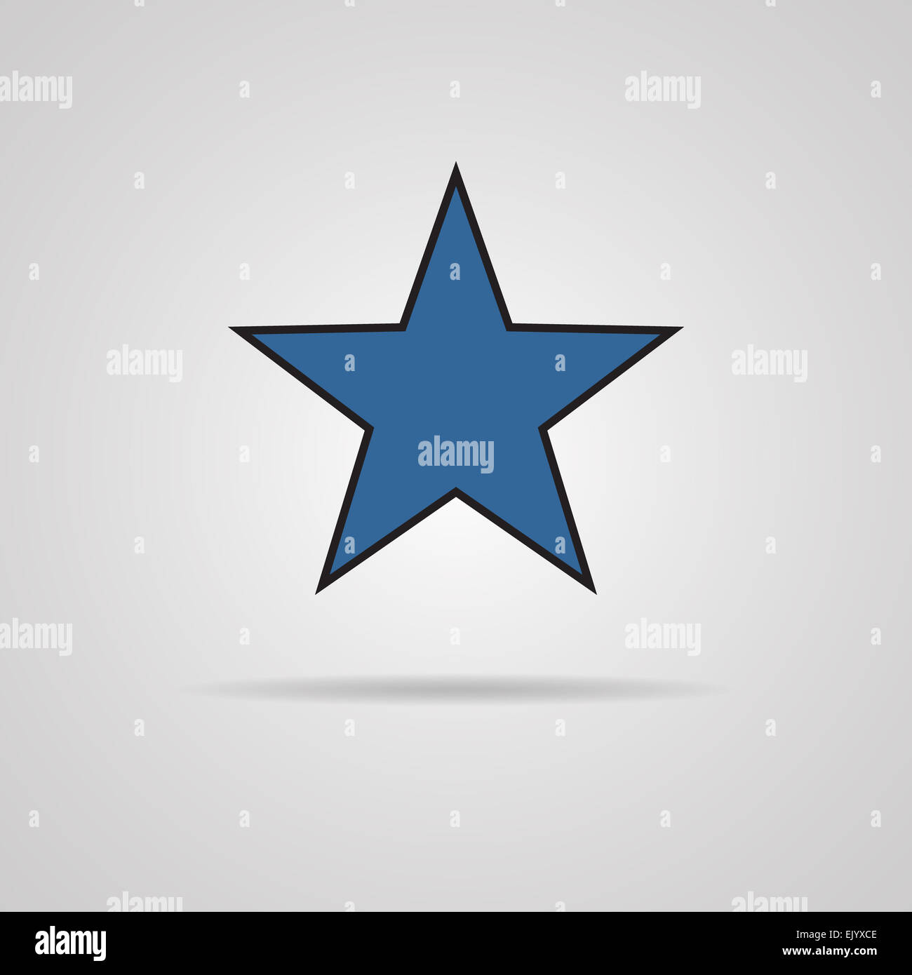 Star icon Vector with shadow Stock Photo - Alamy