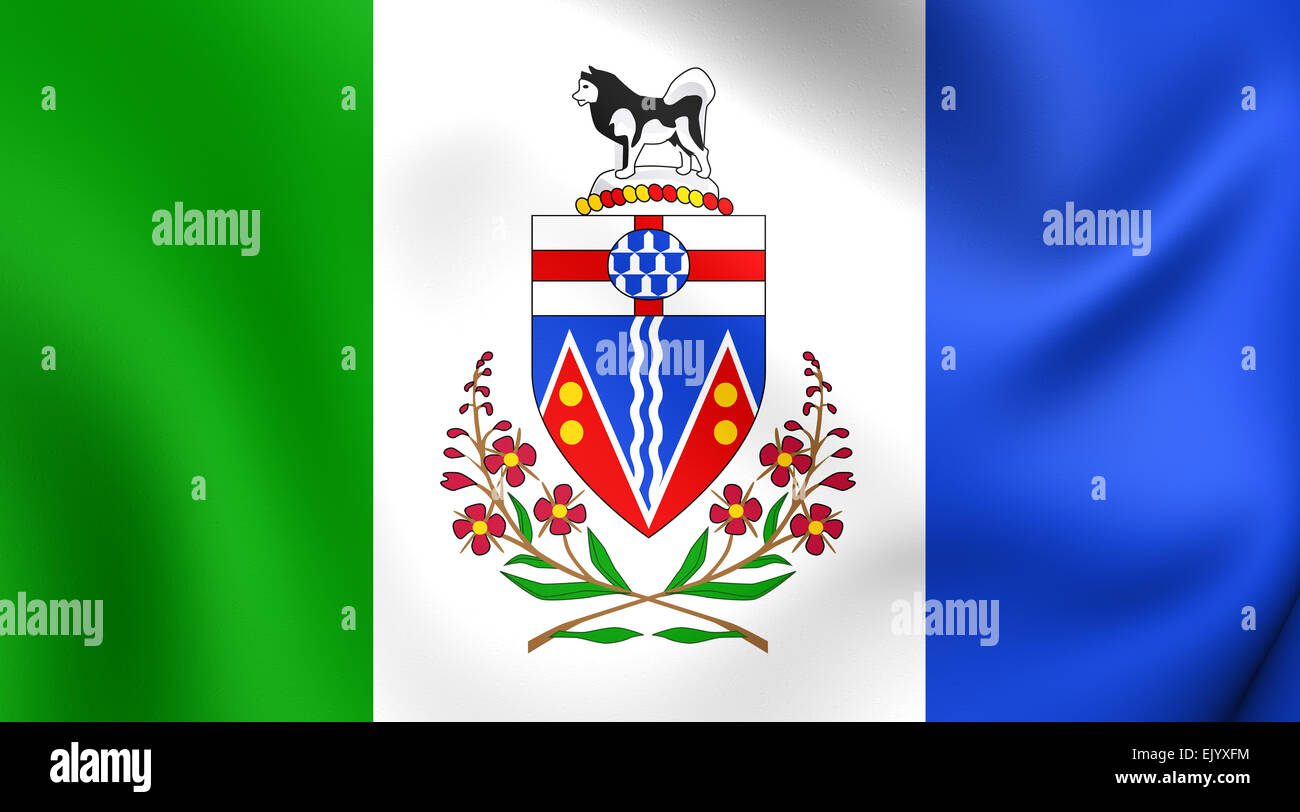 Flag of Yukon, Canada. Close Up Stock Photo - Alamy