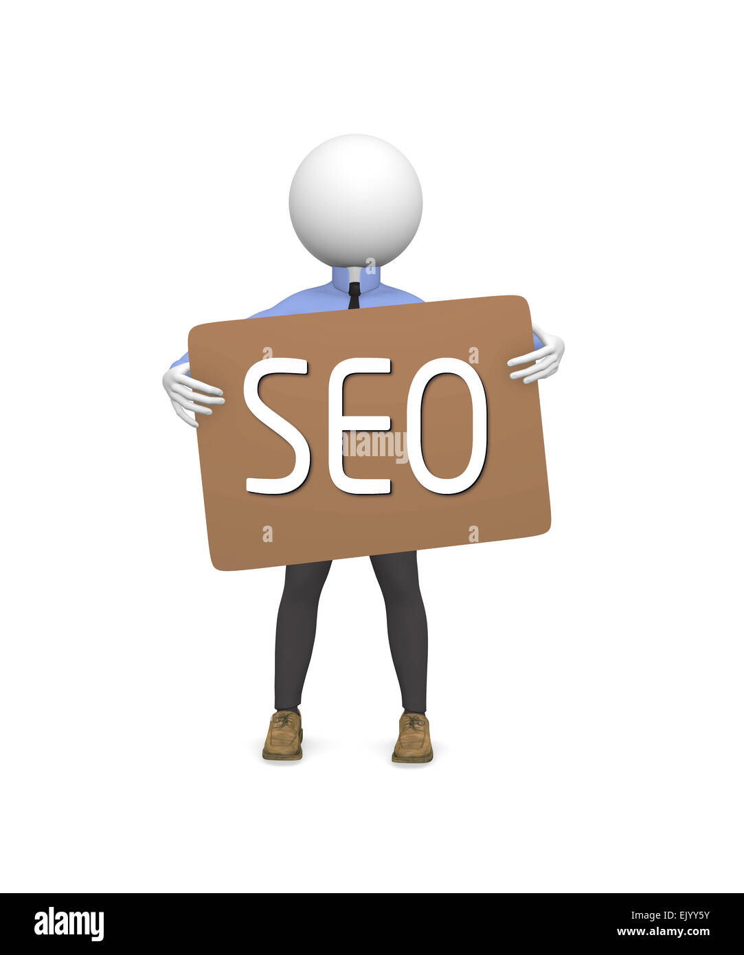3d man holding sign board hi-res stock photography and images - Alamy