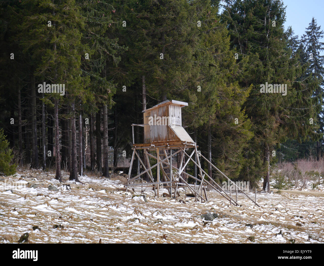 box stand near trees Stock Photo - Alamy