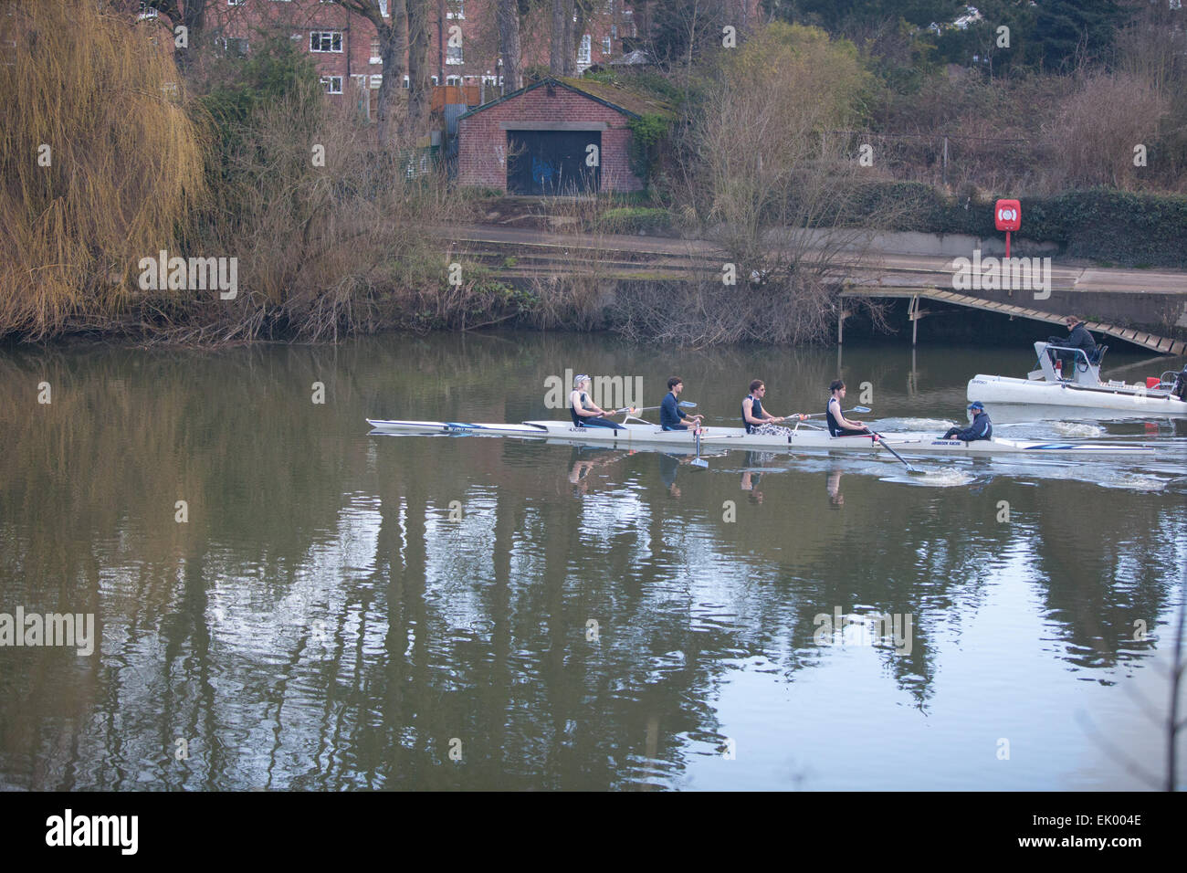 Rowing on the river Stock Photo - Alamy