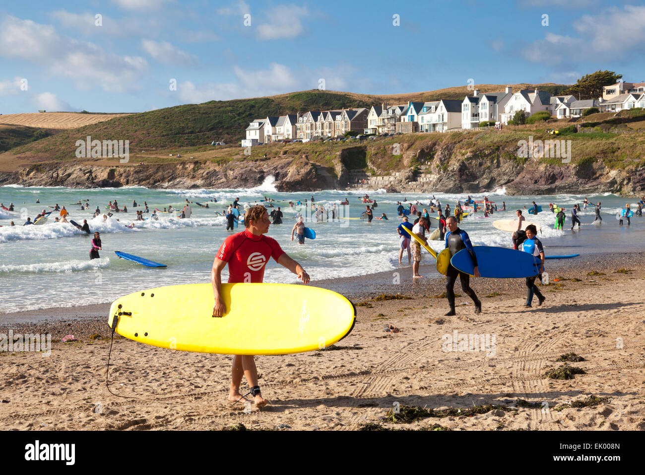 Polzeath Beach, Polzeath, Cornwall, England, U.K Stock Photo - Alamy